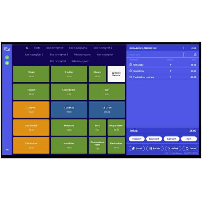 En samlet kasseløsning inkl. POS-system og betalings-terminal.